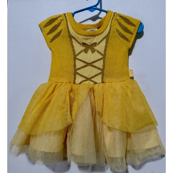 Disney | Dresses | Disney Princess Belle Knit Dress Size 2 Months ...